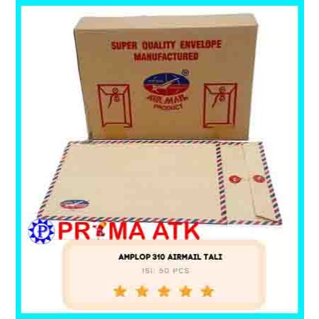 Jual Amplop Kertas Coklat Airmail Tali 310 Ukuran Folio / Envelope F4 ...