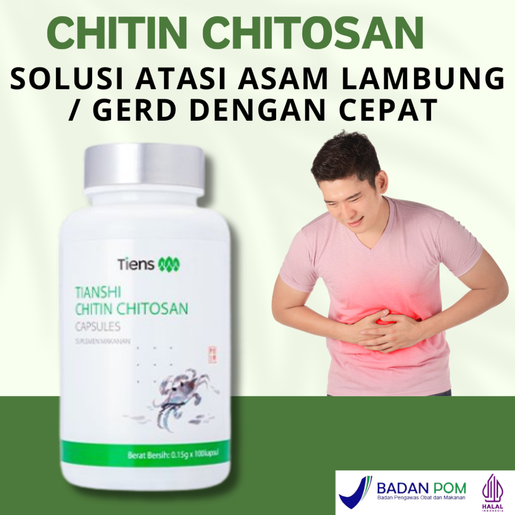 Jual Tiens Obat Asam Lambung Kronis Maag Gerd Chitin Chitosan BPOM ...