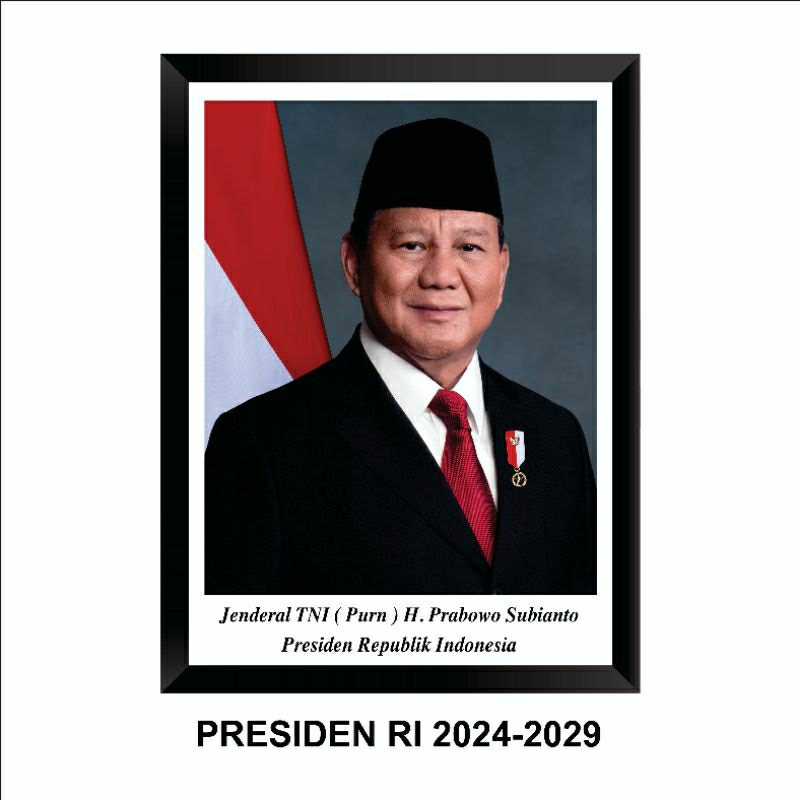 Jual FOTO RESMI PRESIDEN DAN WAKIL PRESIDEN 2024-2029 SUDAH TERMASUK ...