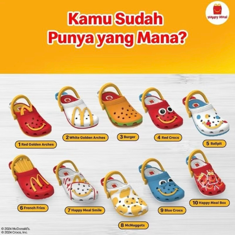Jual Happy Meal McDonalds McD Crocs Rare Langka | Shopee Indonesia
