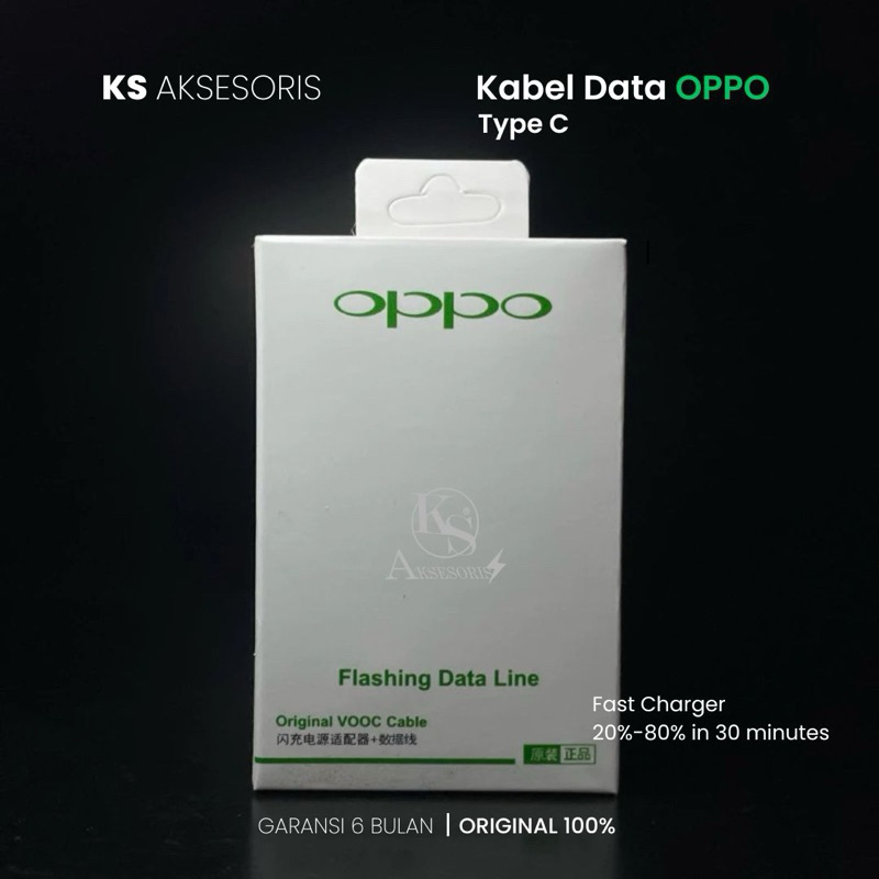 Jual Kabel data Oppo Type C Fast Charging ORIGINAL 100% A5 2020 A7 2020 ...