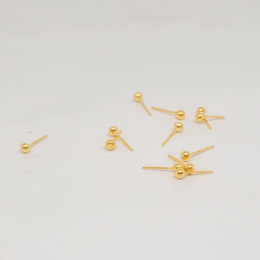 Jual HJ6 Anting bayi emas model giwang pelenis tusuk bulat kadar 3 ...