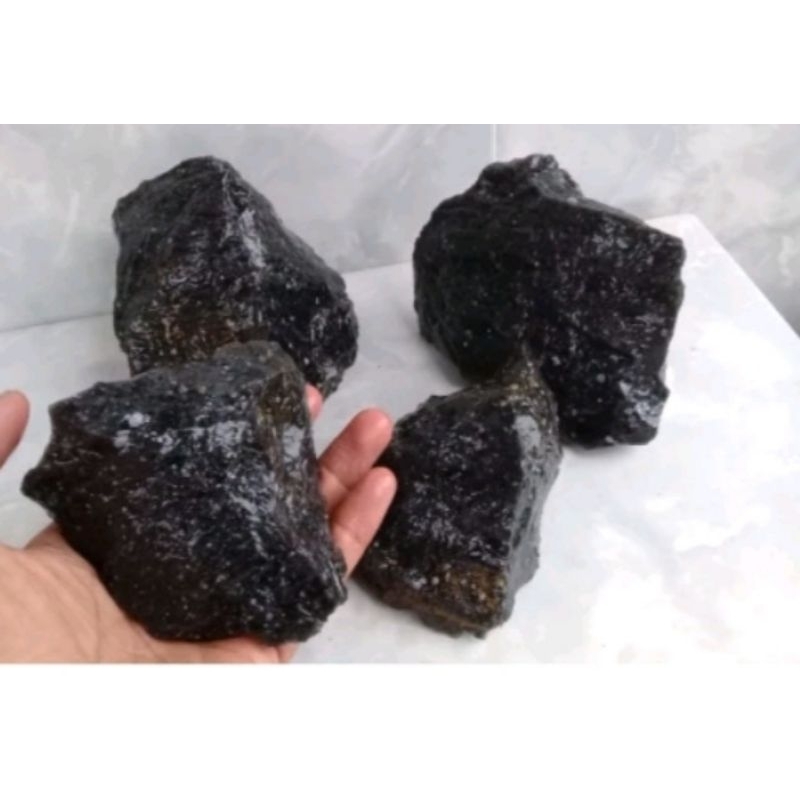 Jual Batu obsidian hitam/ batu kaca 1 kg | Shopee Indonesia