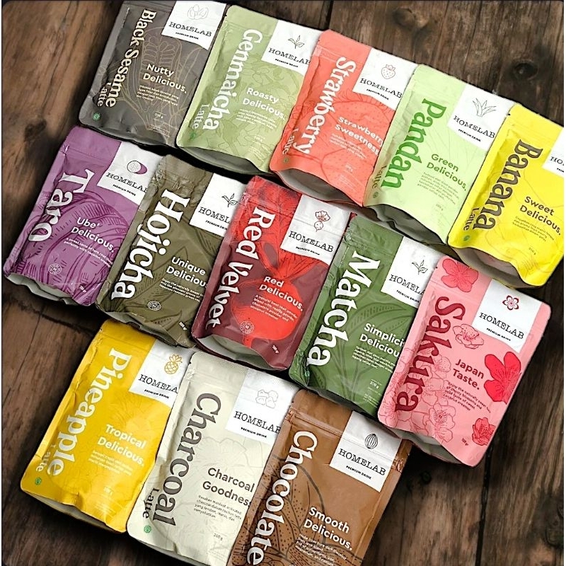 Jual HOMELAB | Premium Latte Powder Drink | MATCHA TARO HOJICHA SAKURA ...