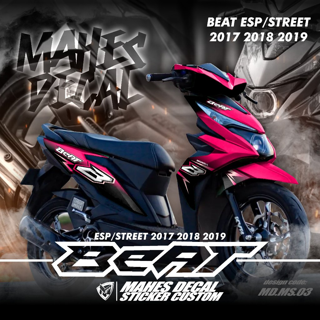 Jual (COD) TERBARU Decal Sticker Honda Beat ESP BEAT STREET Full body ...