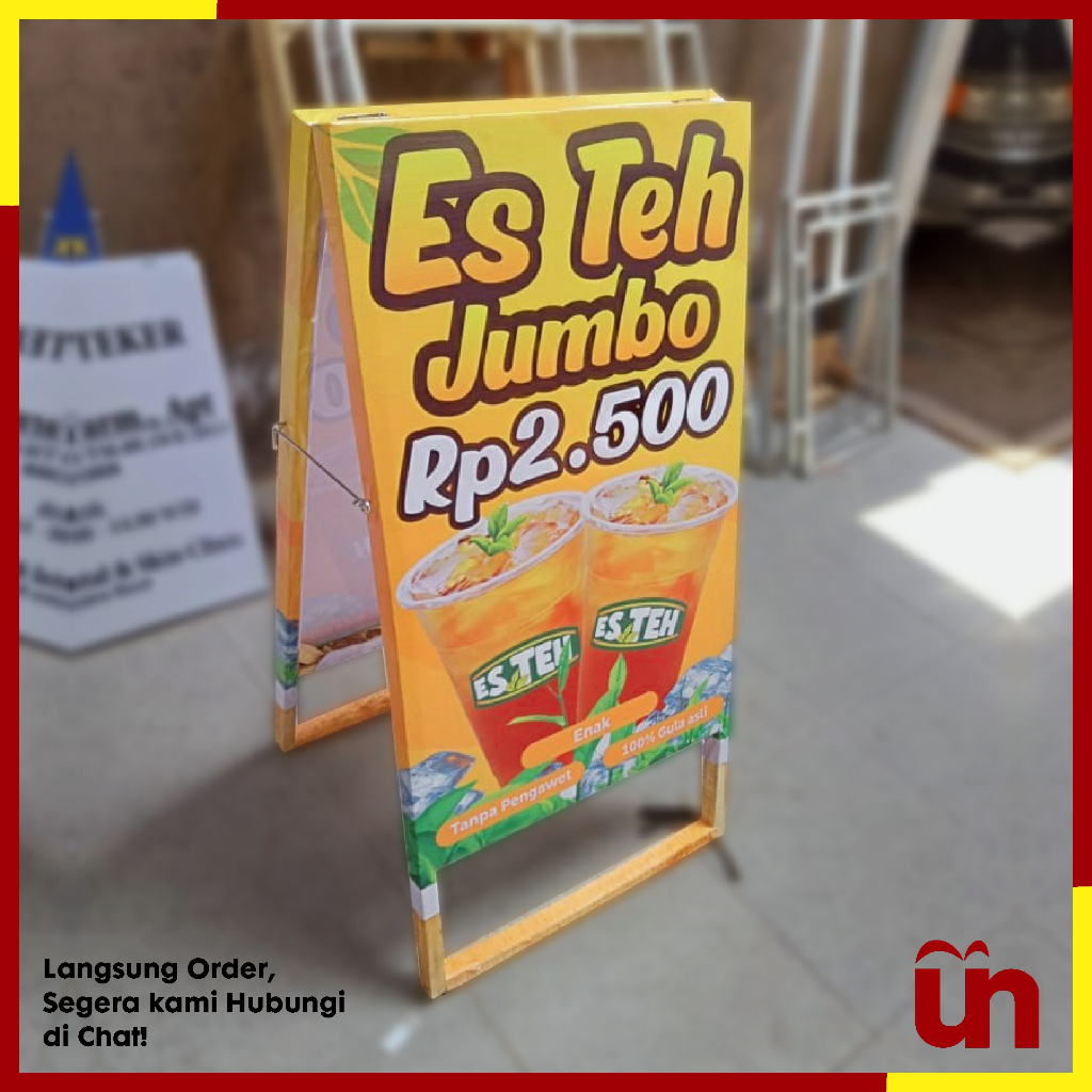 Jual Stand Banner Spanduk Kayu Es Teh Jumbo 50 x 100 | Shopee Indonesia