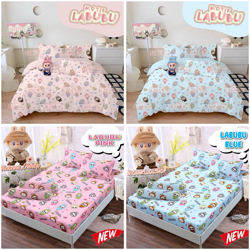 Jual SPREI MOTIF LABUBU VIRAL // SEPREI LABU- LABU BONEKA LUCU VIRAL ...