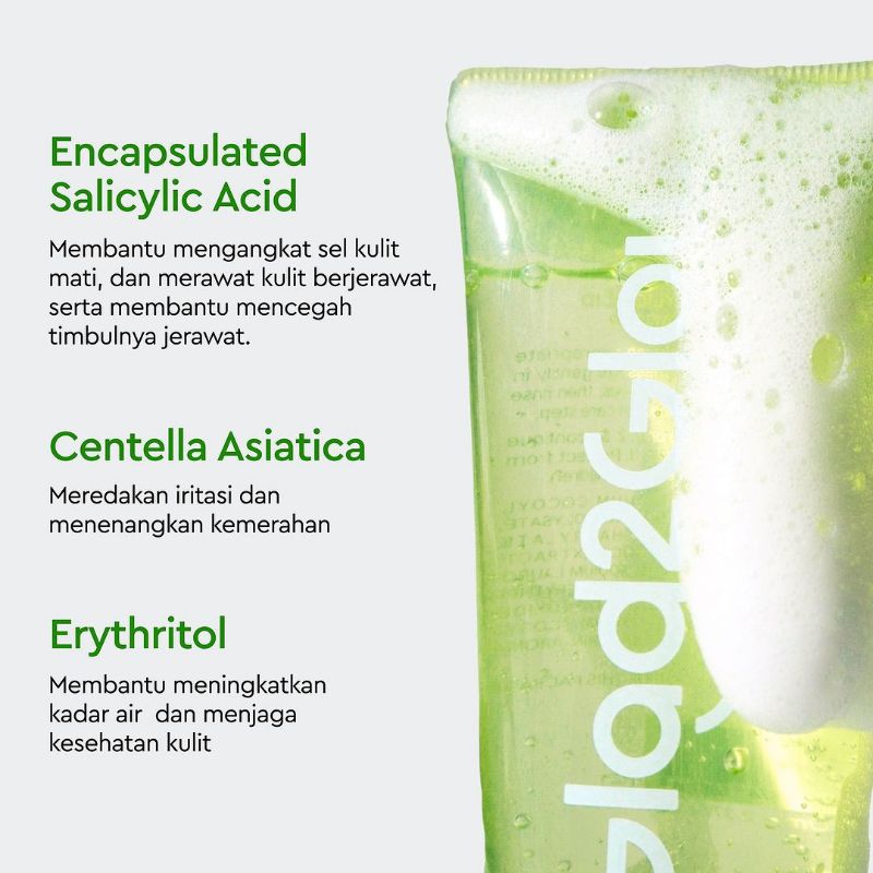 Jual Glad2Glow (G2G) Centella Acne Gel Cleanser | Shopee Indonesia