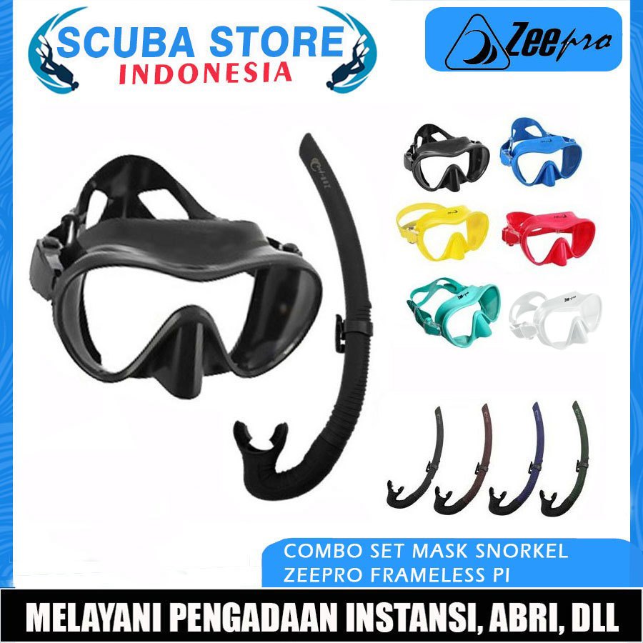 Jual Paket Combo Set Mask Zeepro Frameless PI F1 Snorkel Low Profile ...