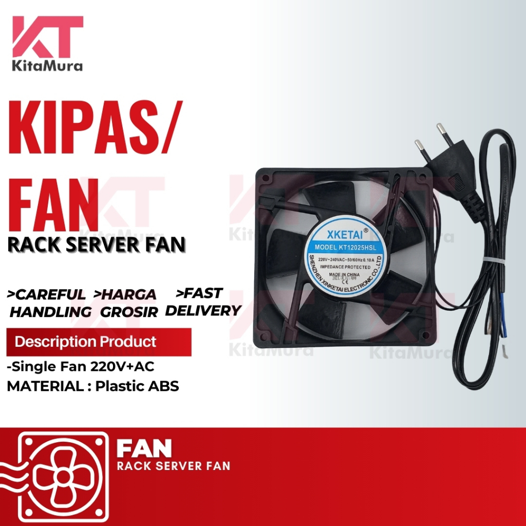 Jual Single Fan Wallmount Rack Server - Accessories Kipas Rack Server ...