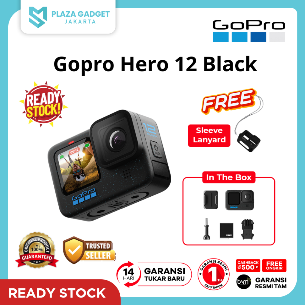 Jual GoPro Hero 12 Black / Go Pro Hero12 Black - Action Cam - Action Camera - Garansi Resmi 1 ...