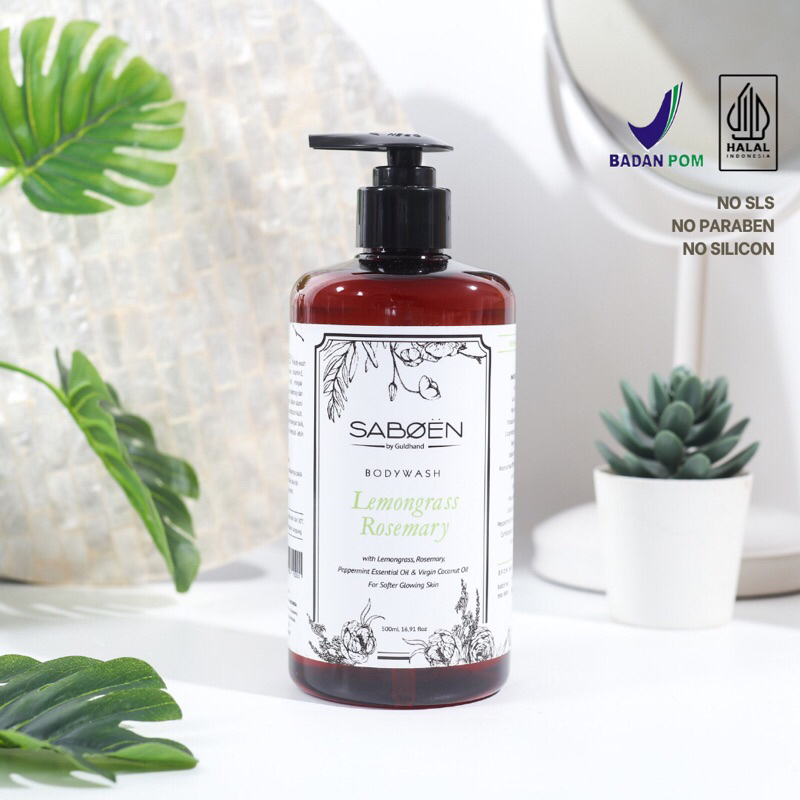 Jual SABOEN By Guldhand. Lemongrass Rosemary Body Wash 500 ml | Shopee ...