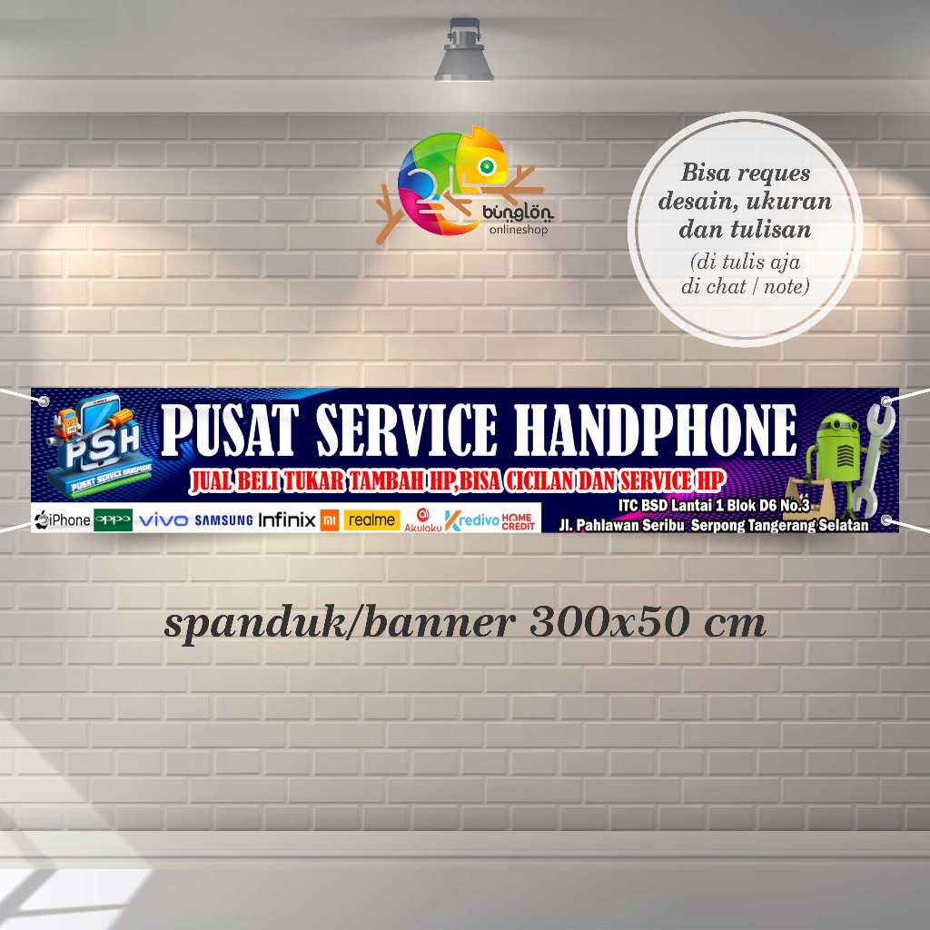 Jual Cetak Spanduk Banner Pusat Service Handphone | Shopee Indonesia