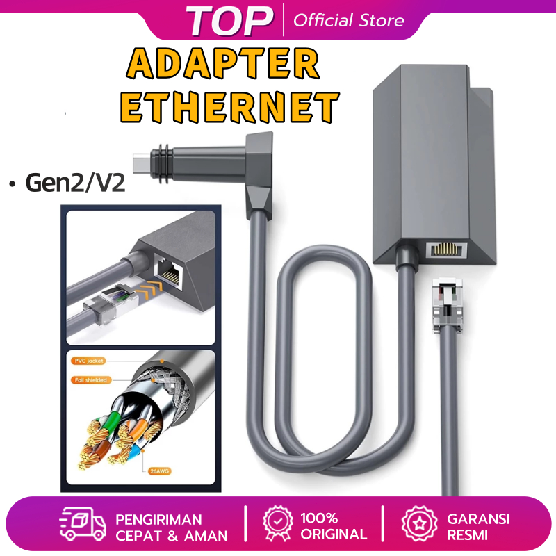 Jual 【READY YA】Starlink ADAPTER ETHERNET ORIGINAL Adaptor Gen2/V2 ...