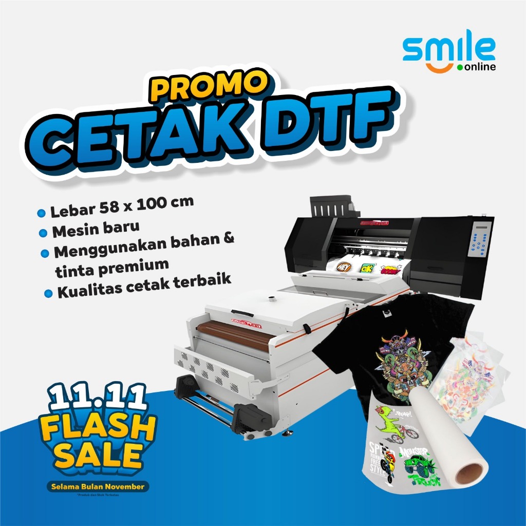 Jual CETAK DTF UNTUK SABLON - FLASH SALE 11.11 | Shopee Indonesia