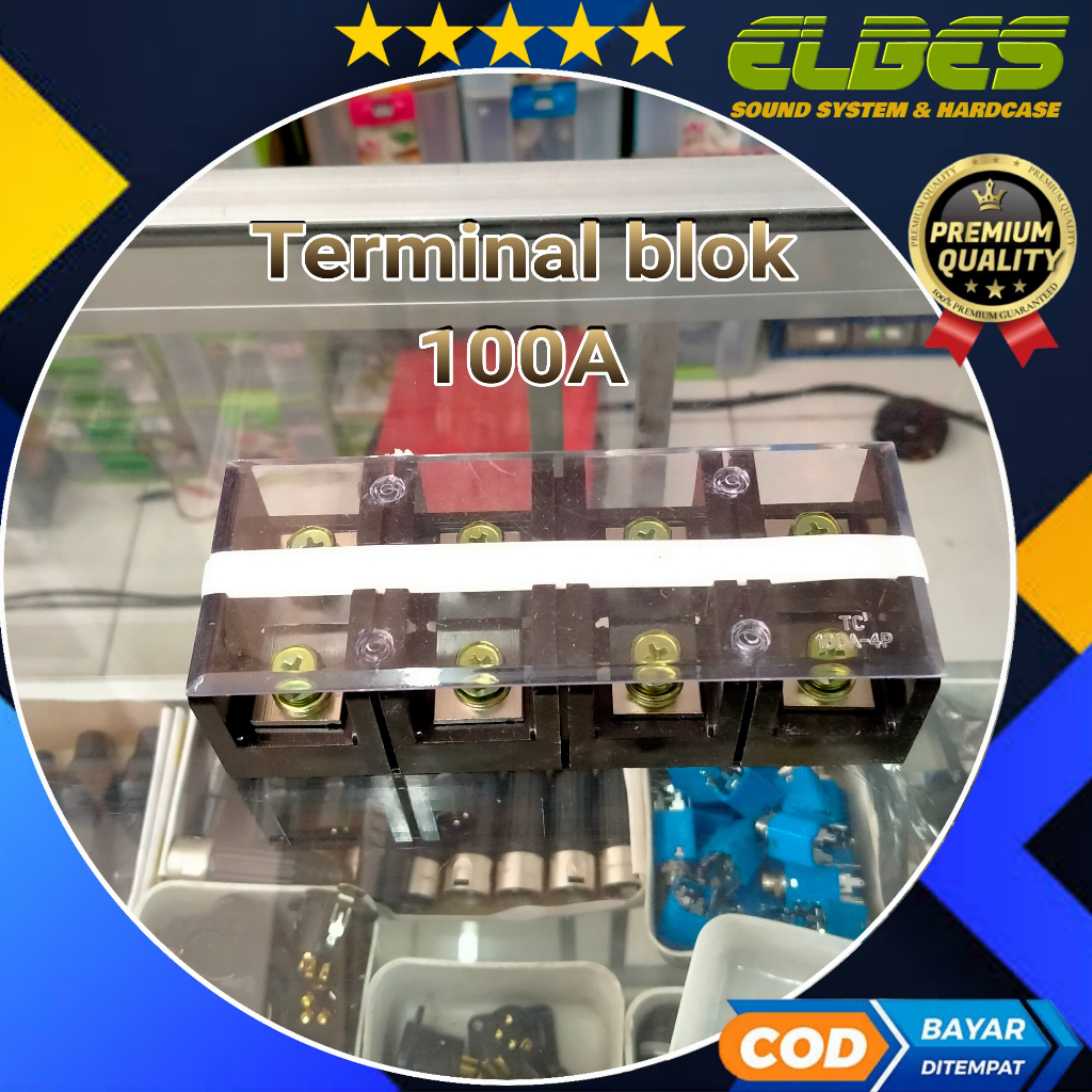 Jual Terminal blok 4 pin 100A mounting listrik 4pin 100 Amper | Shopee ...