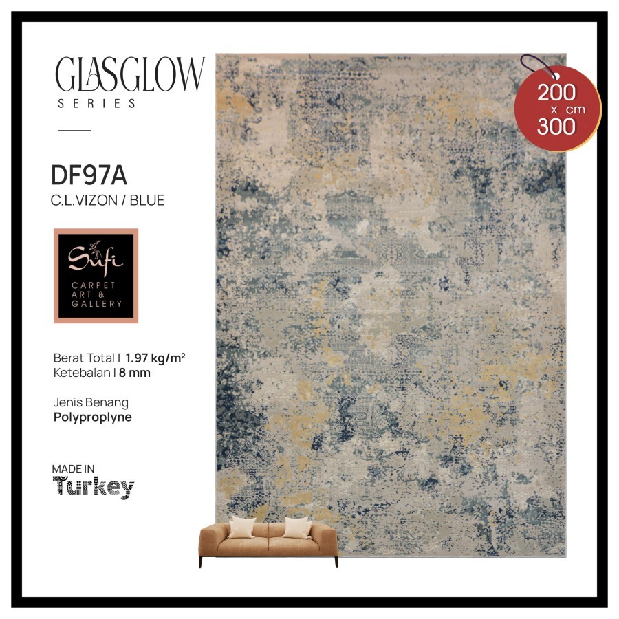 Jual Karpet Lantai Minimalis Abstrak Modern Glasglow Design Turki ...