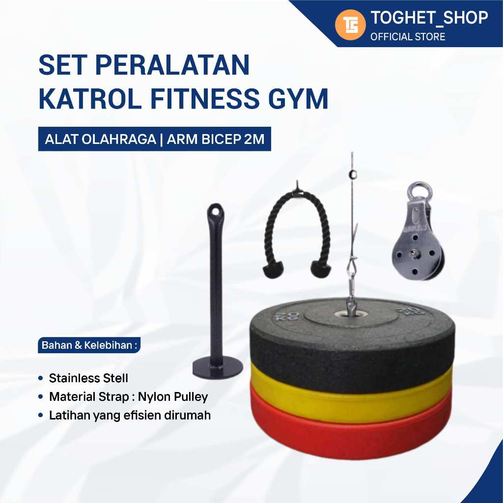 Jual Set Peralatan Katrol Fitness Gym Set Alat Olahraga Di Rumah DIY ...