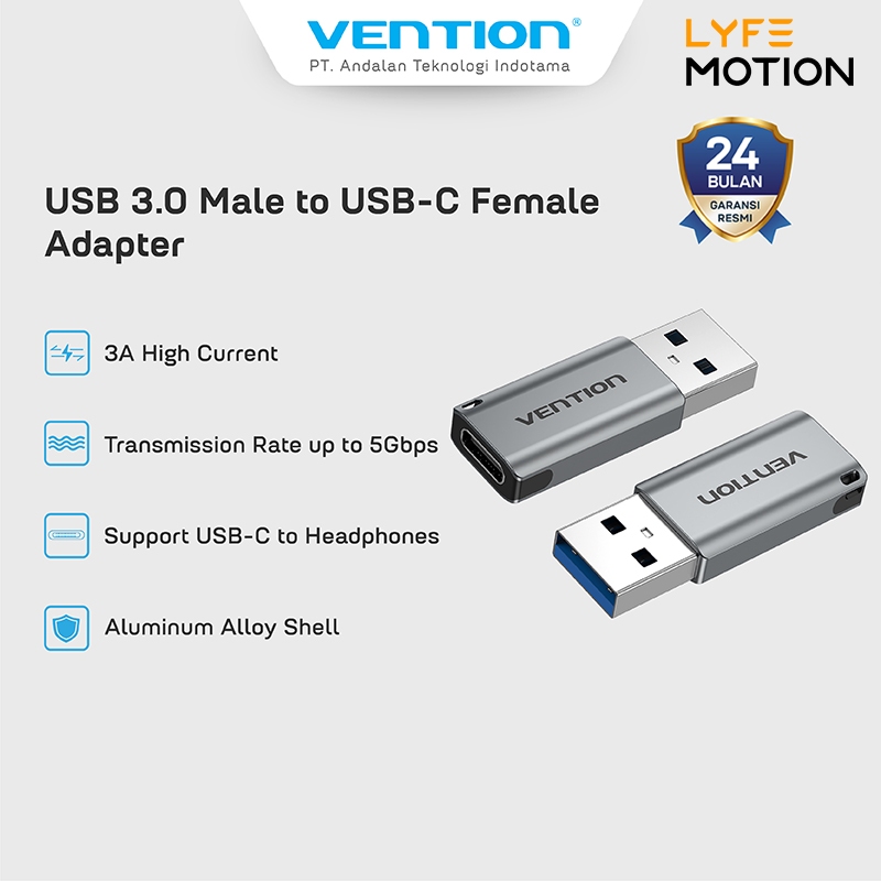 Jual Vention Adapter USB 3.0 to Type C Female - CDP | Shopee Indonesia