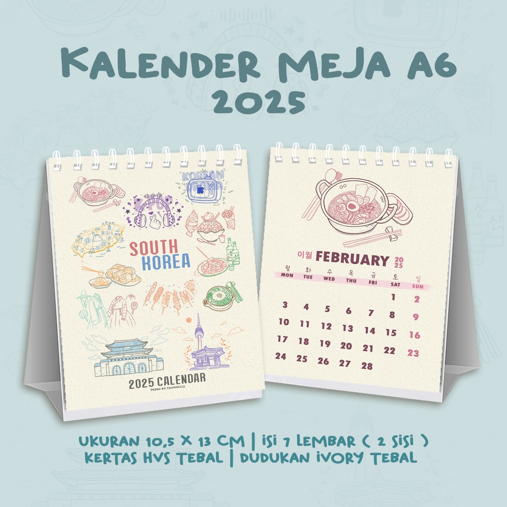 Jual Kalender Meja Kecil 2025 | kalender meja aesthetic 2025 | kalender ...