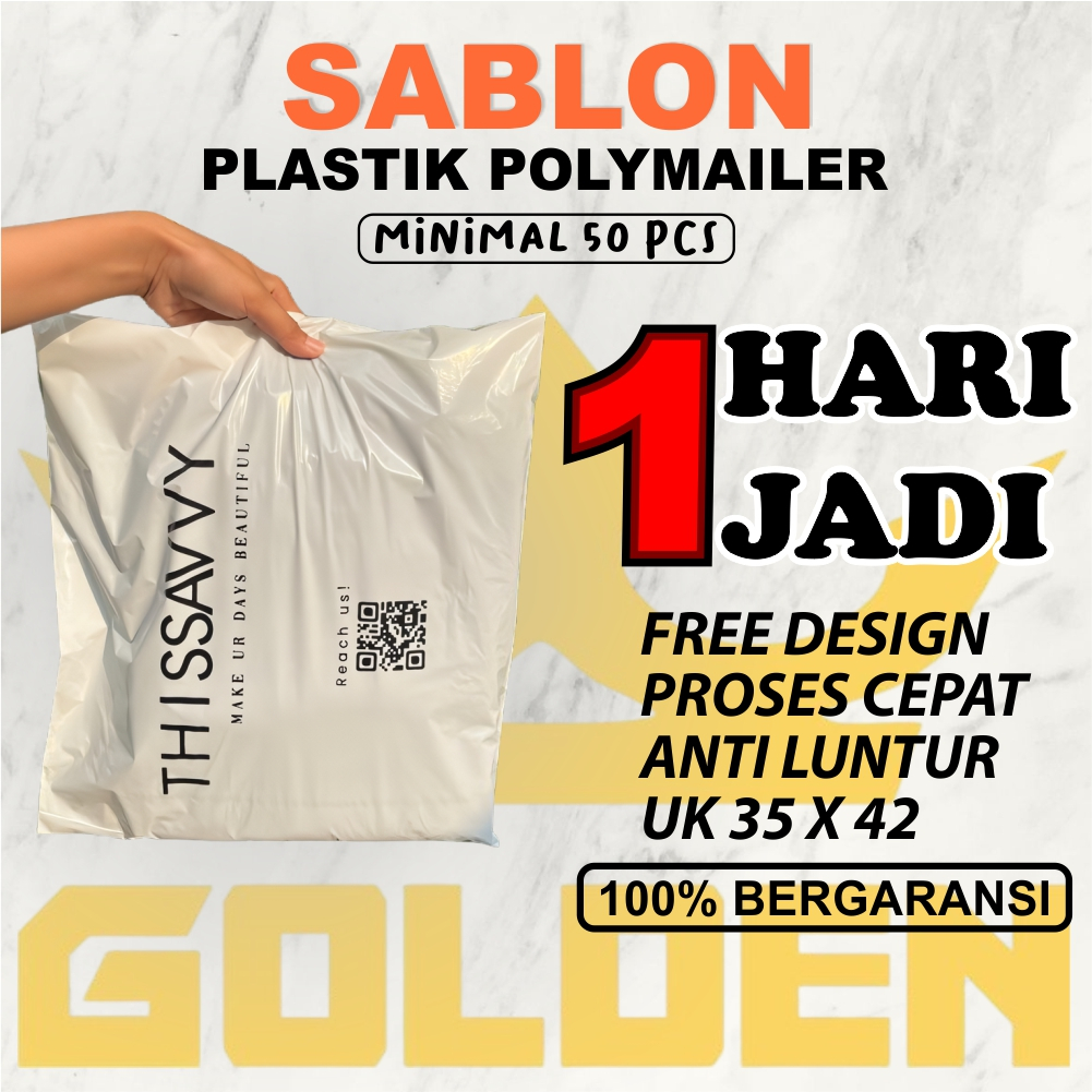 Jual Polymailer custom 35X42cm / plastik packaging / plastik olshop ...