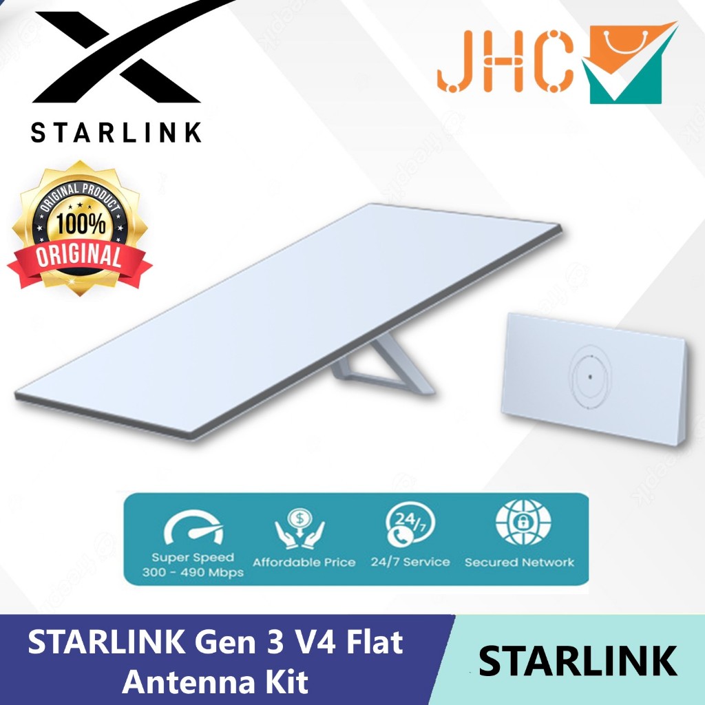 Jual STARLINK GEN 3 V4 FLAT STANDARD ANTENA WIFI INTERNET KIT - Starlink Gen3 V4 | Shopee Indonesia