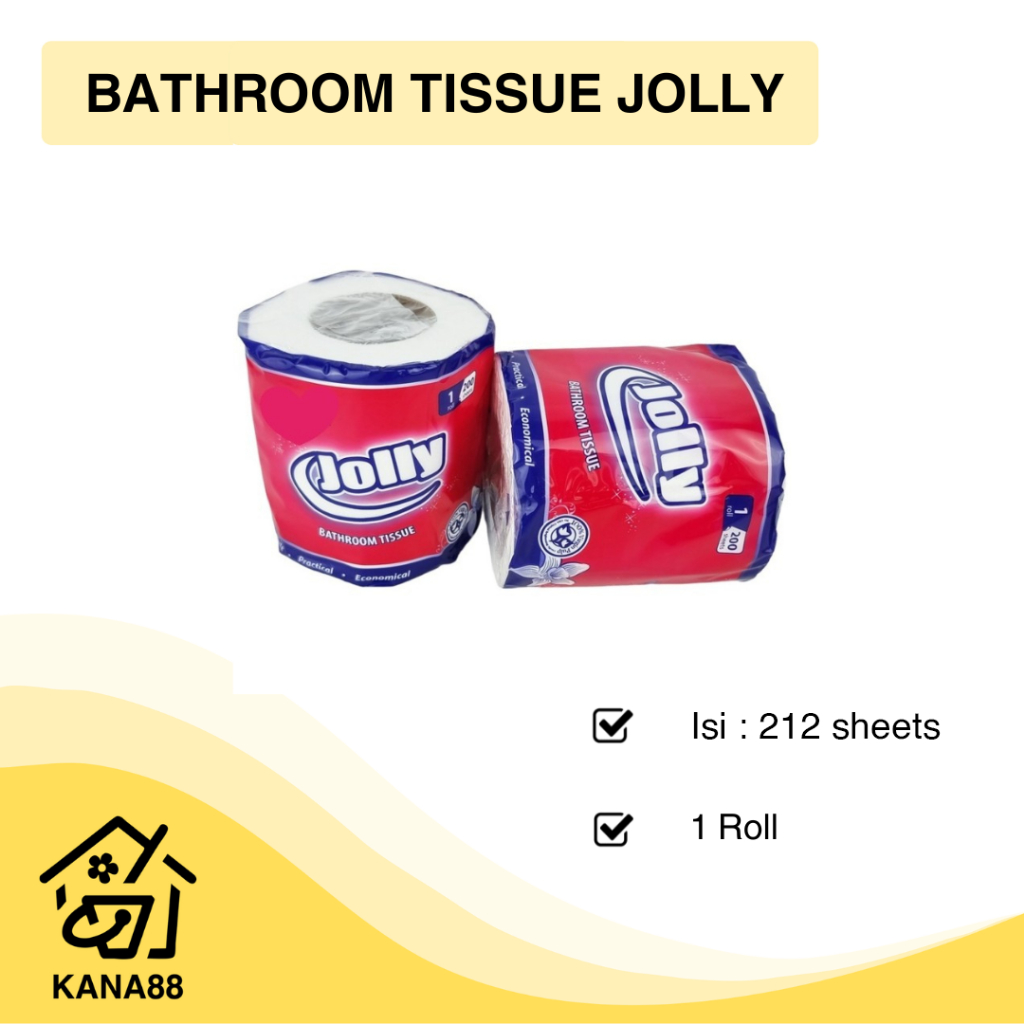 Jual Jolly Bathroom Tissue Isi 212 Lembar Tissue Gulung Roll | Shopee ...