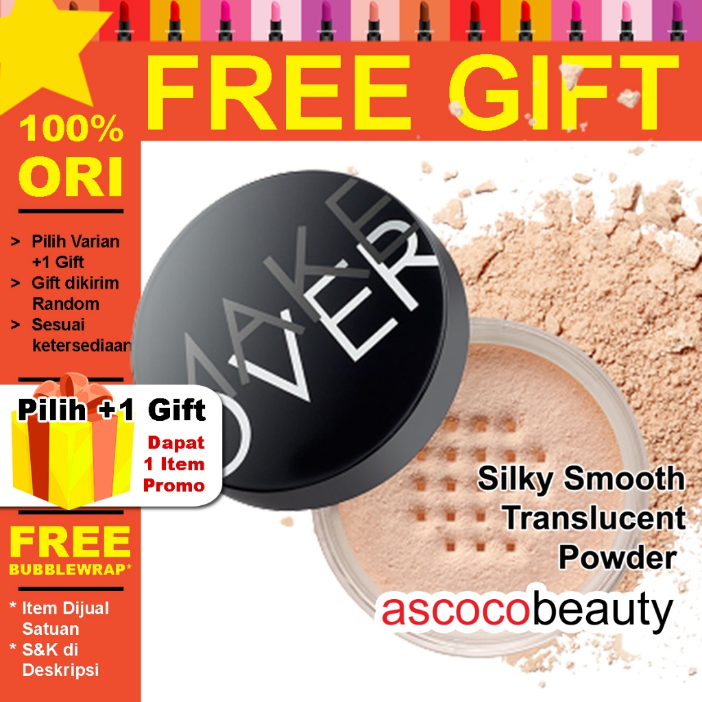 Jual MAKE OVER Silky Smooth Translucent Powder Bedak Tabur Loose ...