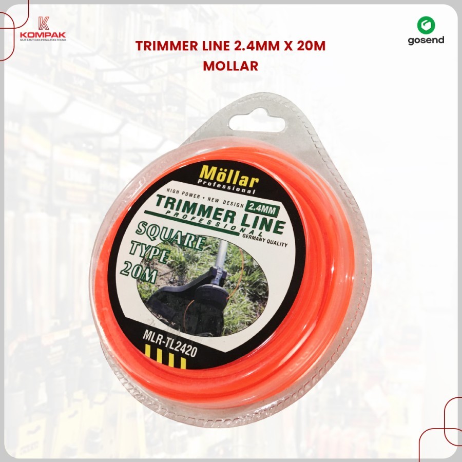 Jual MOLLAR SENAR MESIN POTONG RUMPUT 20M TRIMMER LINE 20 METER FULL ...