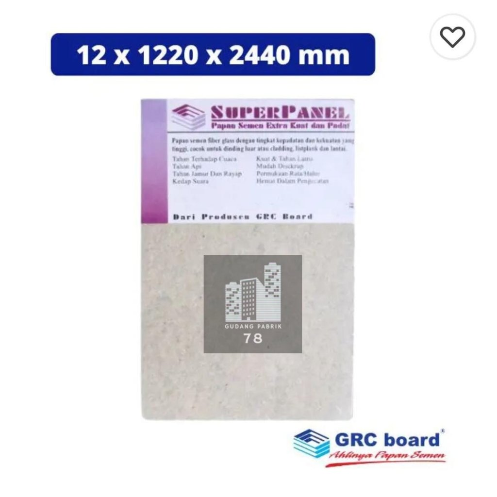 Jual GRC Superpanel Cladding 9/12 x 1220 x 2440 mm | Shopee Indonesia
