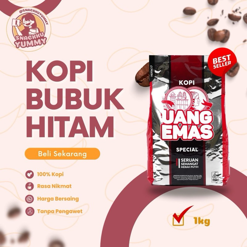 Jual Kopi Uang Emas 1 Kg / Kopi Bubuk Murni Hitam Spesial | Shopee ...