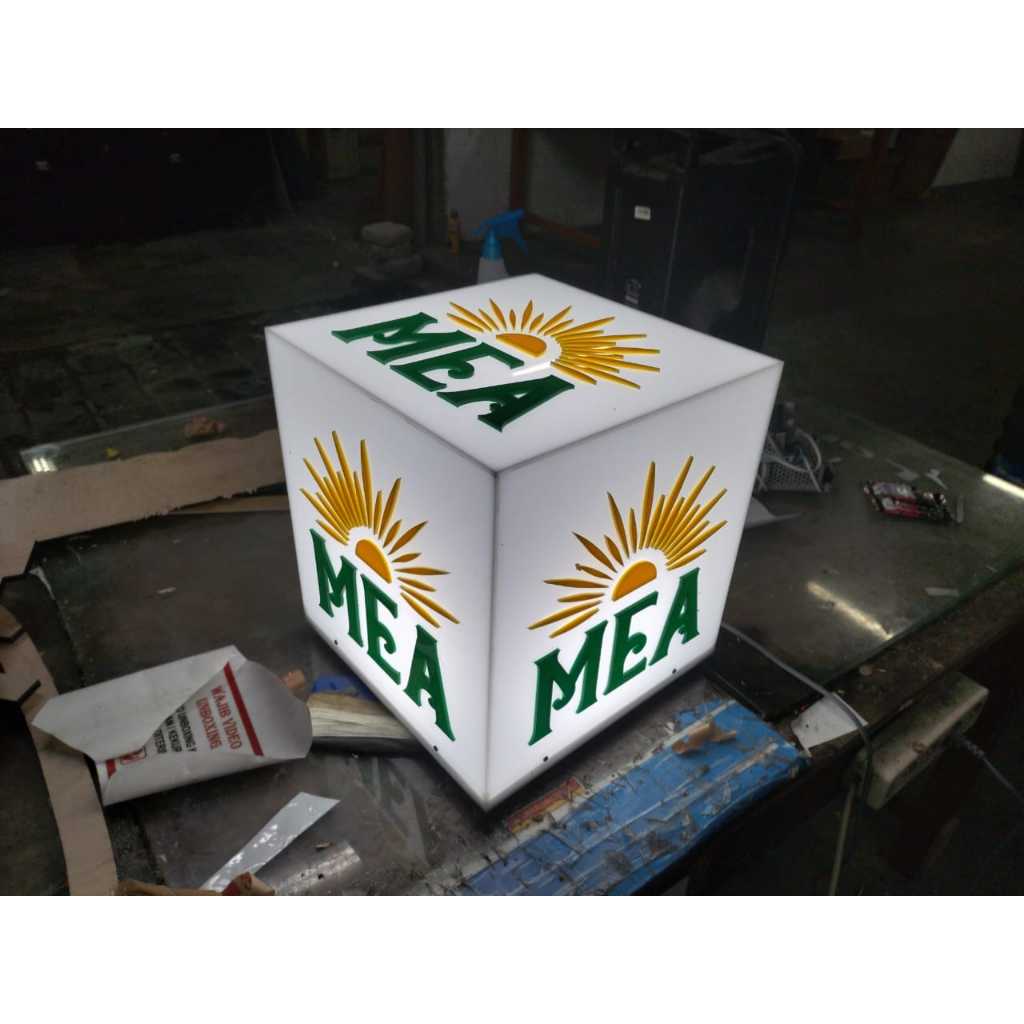 Jual Custom Neon Box Kubus ukuran custom | Shopee Indonesia