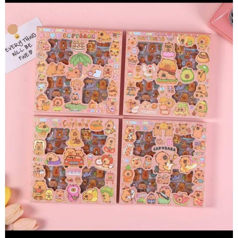 Jual Sticker Capybara Karakter lucu / Stiker korea aesthetic / Sticker Sanrio Momo Anne Lotso ...