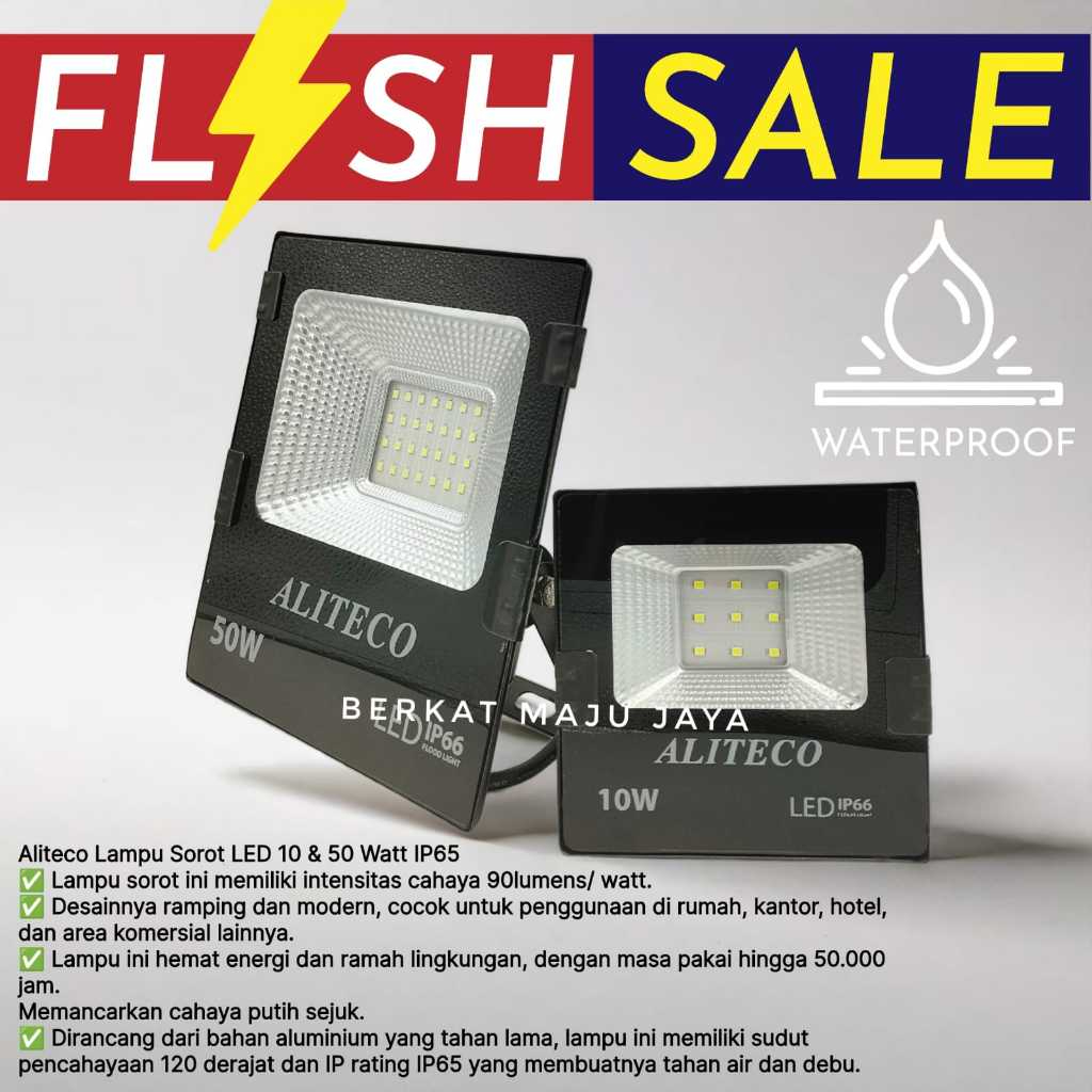 Jual ALITECO LED SOROT 10W 50W CAHAYA PUTIH, DOWNLIGHT LED OUTBOW 12WATT PERSEGI CAHAYA PUTIH ...