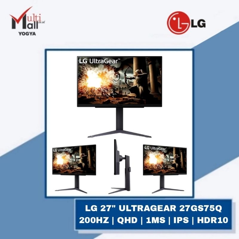 Jual LG Monitor 27GS75Q UltraGear IPS QHD 200Hz 1ms NVIDIA® G-Sync® LED ...