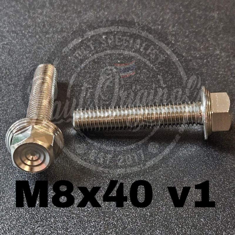 Jual baut probolt stainless 304 v1 8x40 drat 12 panjang 4 cm original thailand | Shopee Indonesia