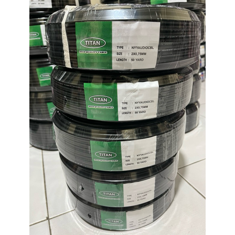 Jual kabel listrik/audio TITAN 2x0,75 50 YARD (Serabut Tebal isi 2) | Shopee Indonesia