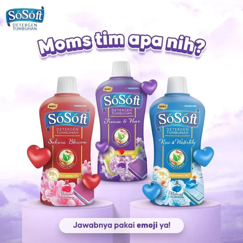 Jual SoSoft Deterjen Cair Konsentrat Botol 700ml / so soft detergen ...