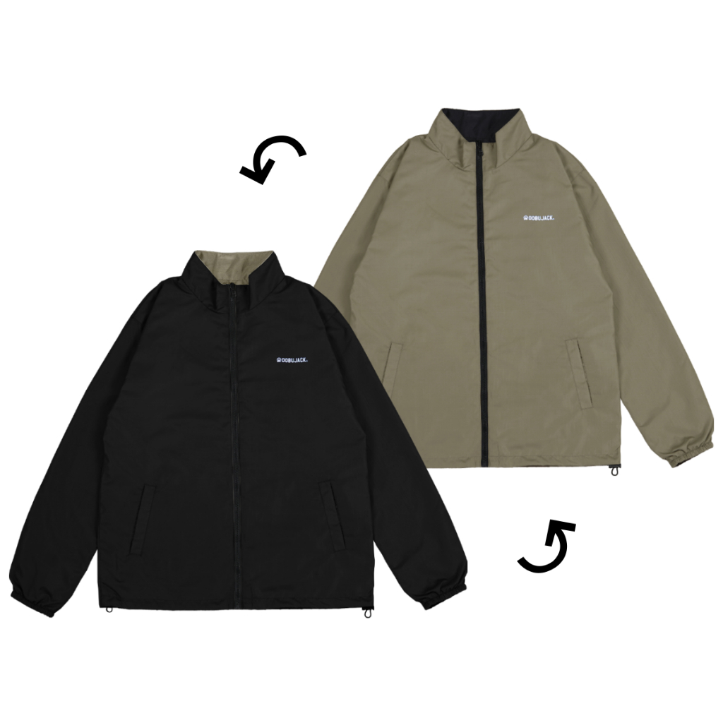 Jual Dobujack Jacket Reversible Lupi Black Saga Cream | Shopee Indonesia