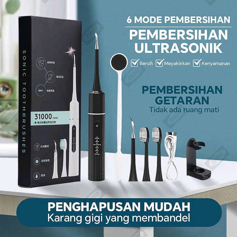Jual 02 in 1 Pengukur ultrasonik Scaler Listrik Portabel Sikat Gigi ...