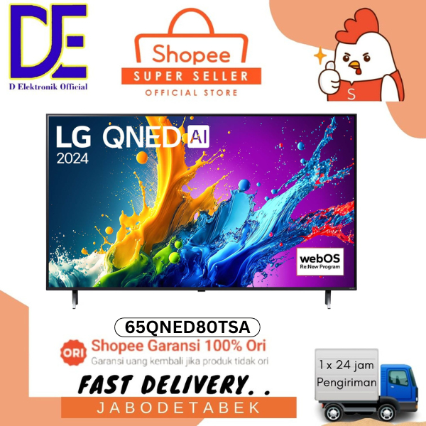 Jual LG 65QNED80TSA Smart TV 4K LG QNED AI QNED80 65 Inch 2024 | Shopee ...