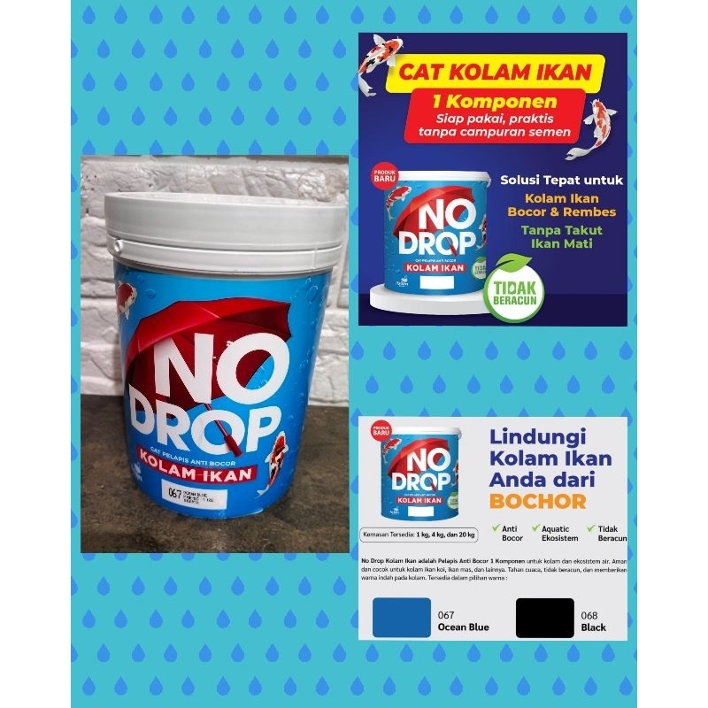 Jual No drop cat kolam ikan kemasan 1kg,no drop kolam ikan 1kg | Shopee ...