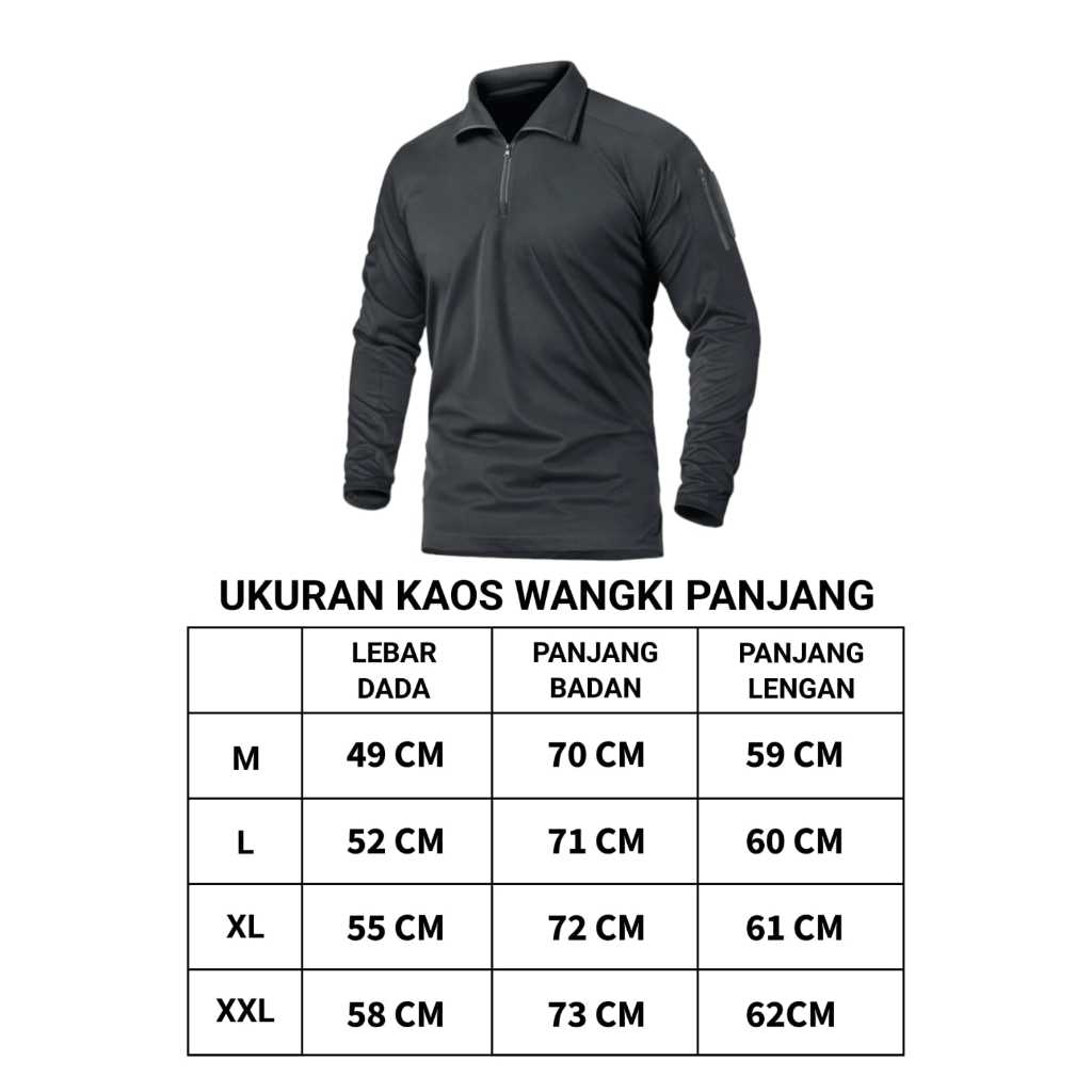 Jual Combat Shirt kaos tactical polos panjang baju BDU TNI Polri securty banser PP Kaos Army ...