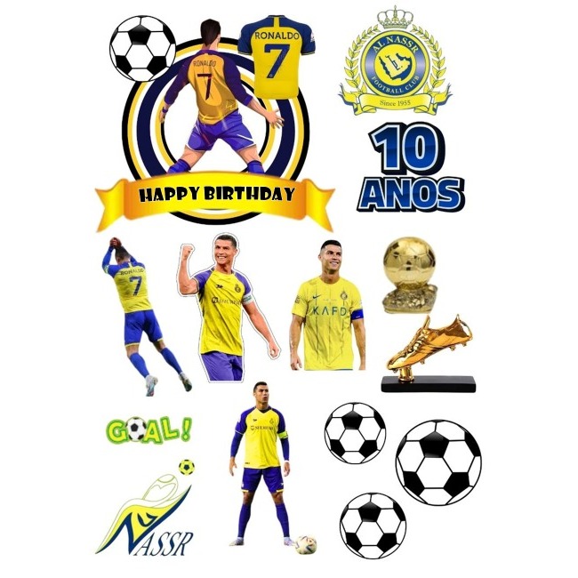 Jual Topper Ultah Tema RONALDO Sepak Bola/Topper Cake Christian Ronaldo ...