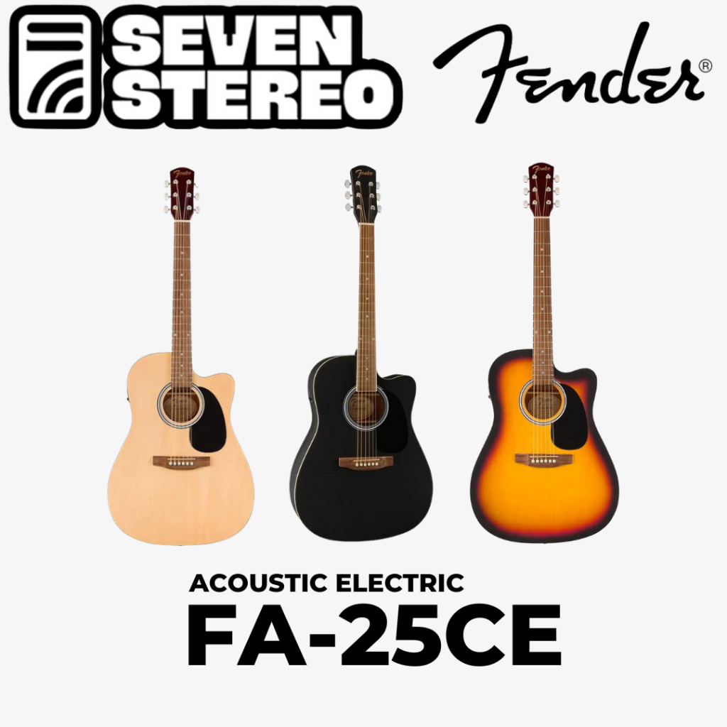 Jual Fender FA25 CE Dreadnought Acoustic Electric Guitar | Shopee Indonesia