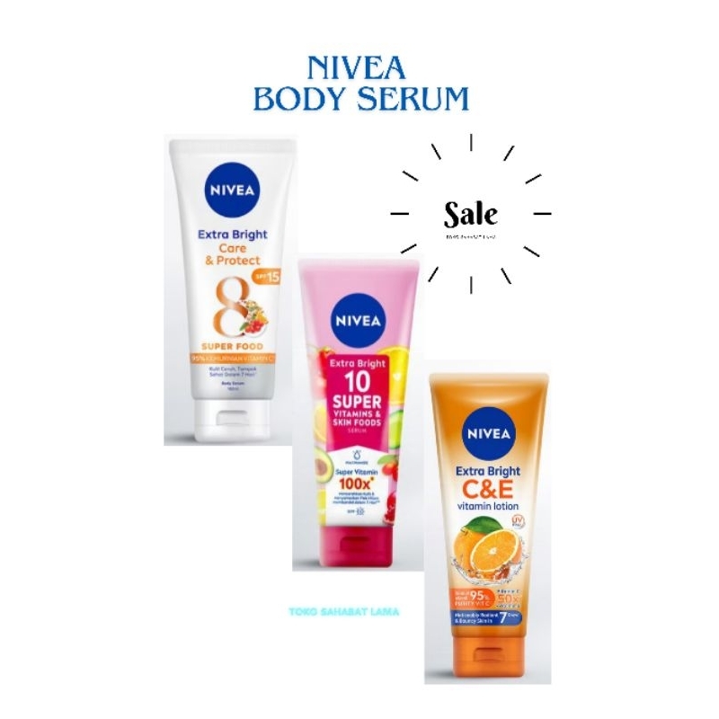 Jual Body Lotion Serum NIVEA Extra Bright C&E vitamin C 50x + vitamin E 180 ml | Body Serum ...