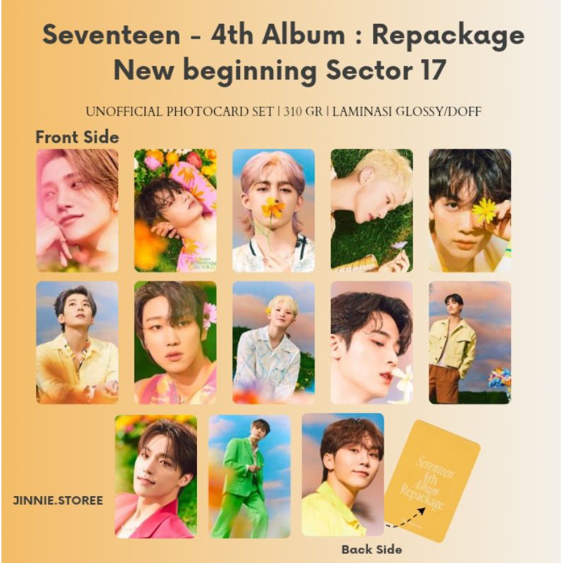 Jual Photocard Unofficial Set “Seventeen-4th Album : Repackage New ...