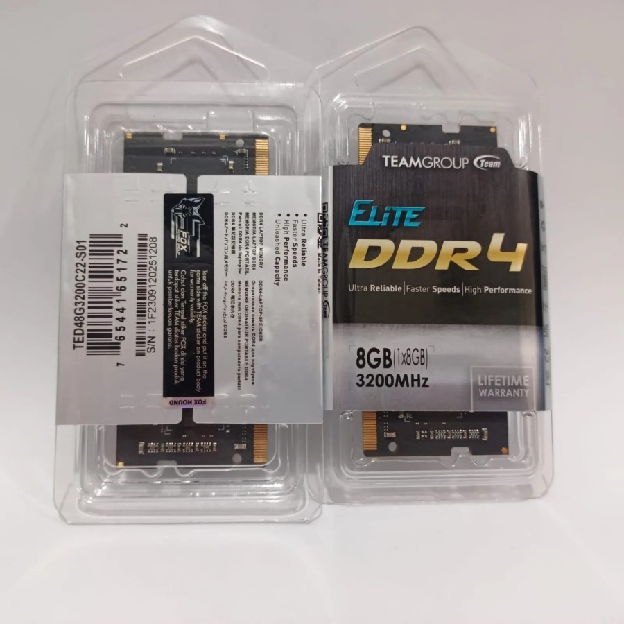 Jual TEAM Elite RAM DDR4-3200 (PC4-25600) 8GB SODIMM FOR LAPTOP ...