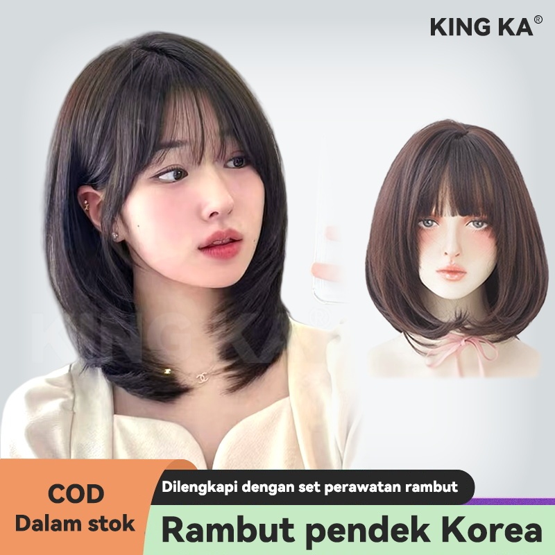 Jual King Ka Wig Wanita Full Kepala Rambut Palsu Wanita Korea Rambut ...