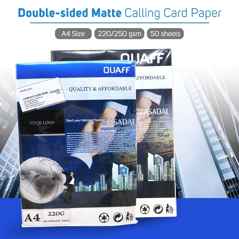 Jual QUAFF Kertas PVC ID Card Kertas Kartu Panggilan Calling Card Paper ...